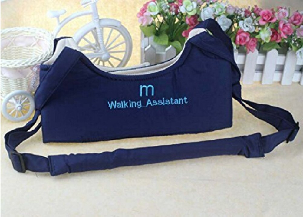 Baby Toddler Learn to Walk Walking Harness Aid Assistant Safety Rein Train Walking Protective Belt (Navy Blue)