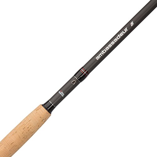 Abu Garcia 8’6” Ambassadeur S Fishing Rod and Reel Baitcast Combo, 1+1 Ball Bearings for Smooth Operation, 8’6” 2-Piece Rod