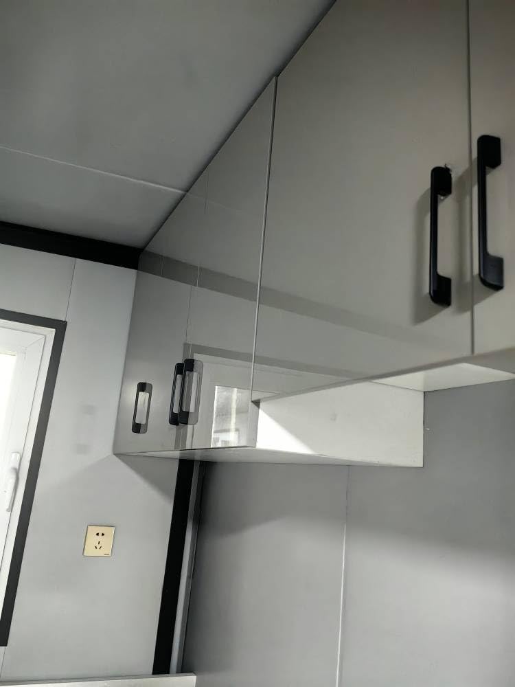 20FT Tiny House to Live in, Portable Prefab House with 2 Bedroom,1 Fully Equipped Bathroom and Kitchen, Prefabricated Container House for Adult Living, Foldable Mobile Home with Steel Frame