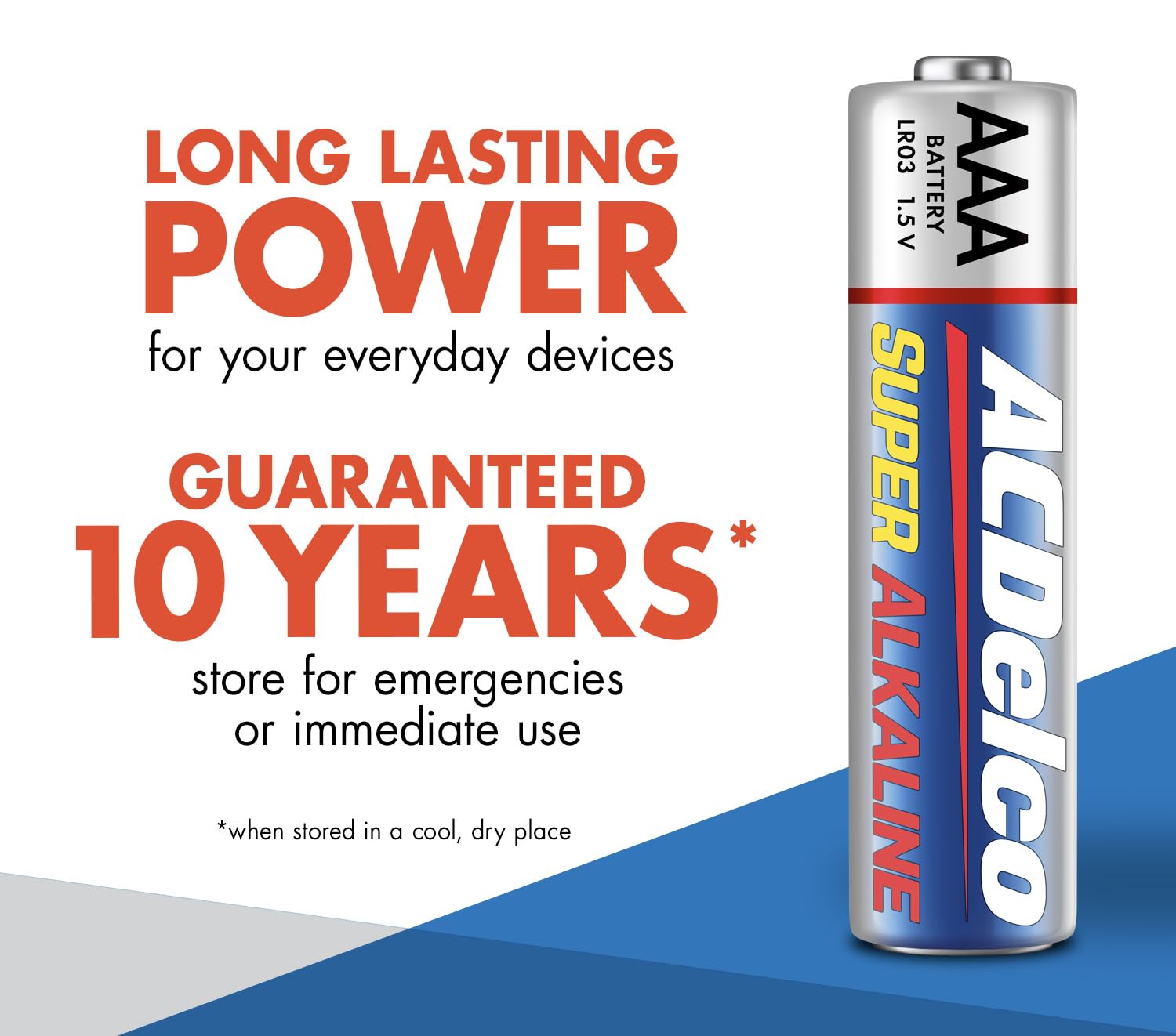 ACDelco 48-Count Triple AAA Batteries, Maximum Power Super Alkaline Battery, 10-Year Shelf Life