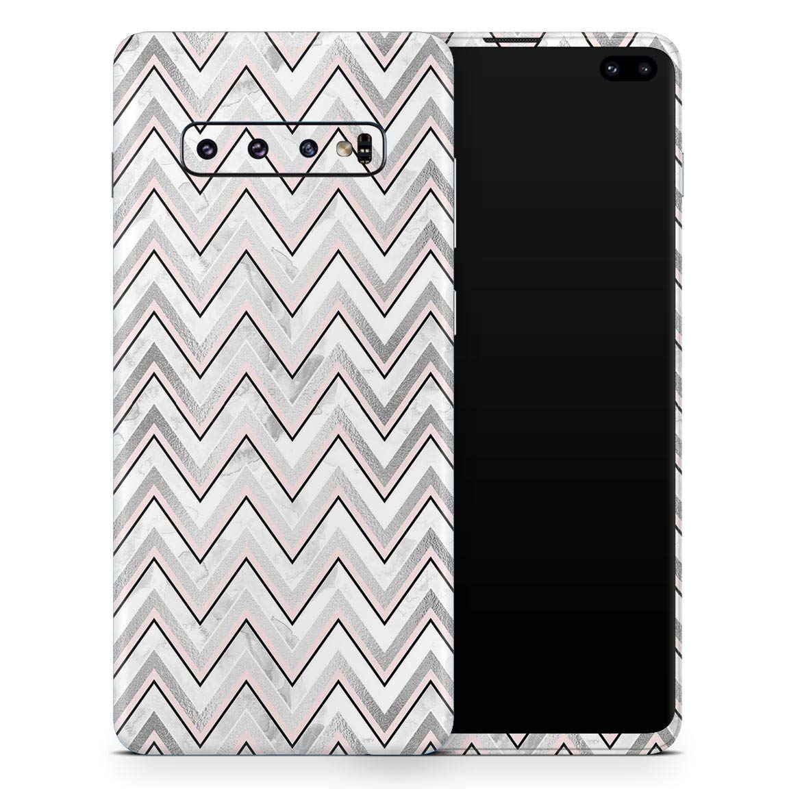 DesignSkinz Karamfila Silver & Pink Marble V2 Protective Vinyl Decal Wrap Skin Cover Compatible with The Samsung Galaxy S20 (Screen Trim & Back Glass Skin)