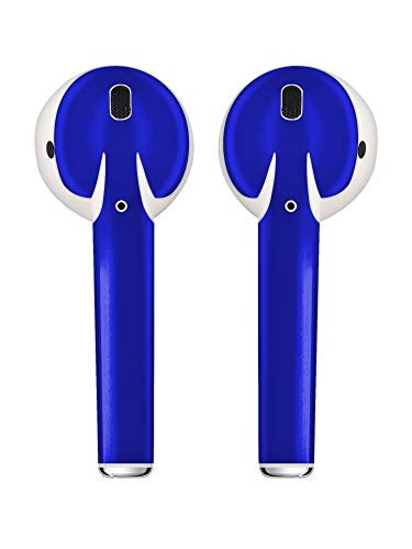 APSkins Silicone Case and Stylish Skins Compatible with Apple AirPod Accessories (Admiral Blue Case & Skin)