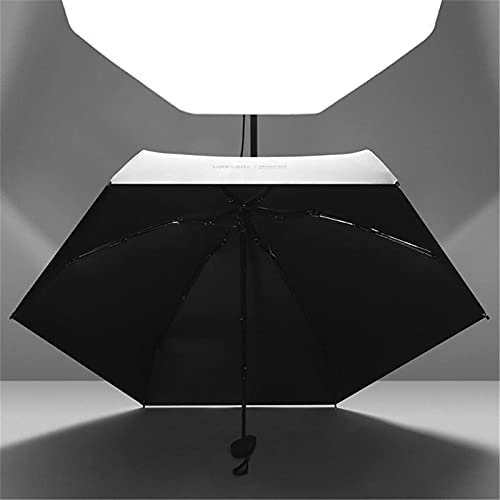 Aprjv Travel Folding Umbrella, Mini Umbrella Windproof Portable Compact Umbrella UV Protection Lightweight Strong Sun-Lightweight Tiny Pocket Umbrella for Mens Women (Blue)