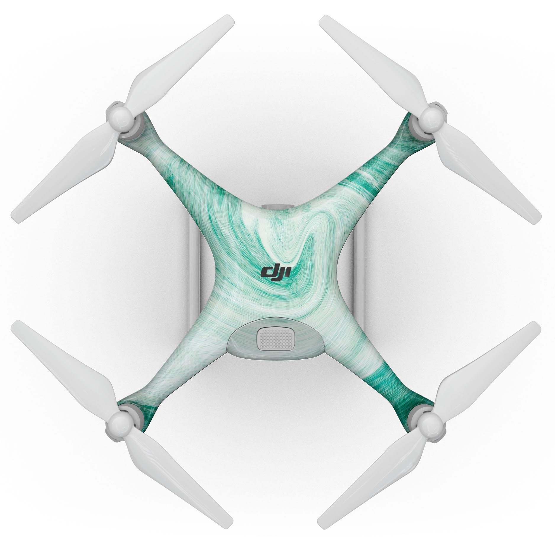 Design Skinz Design Skinz Swirling Mint Acrylic Marble Full-Body Wrap Decal Skin-Kit Compatible with The Drone DJI Mavic