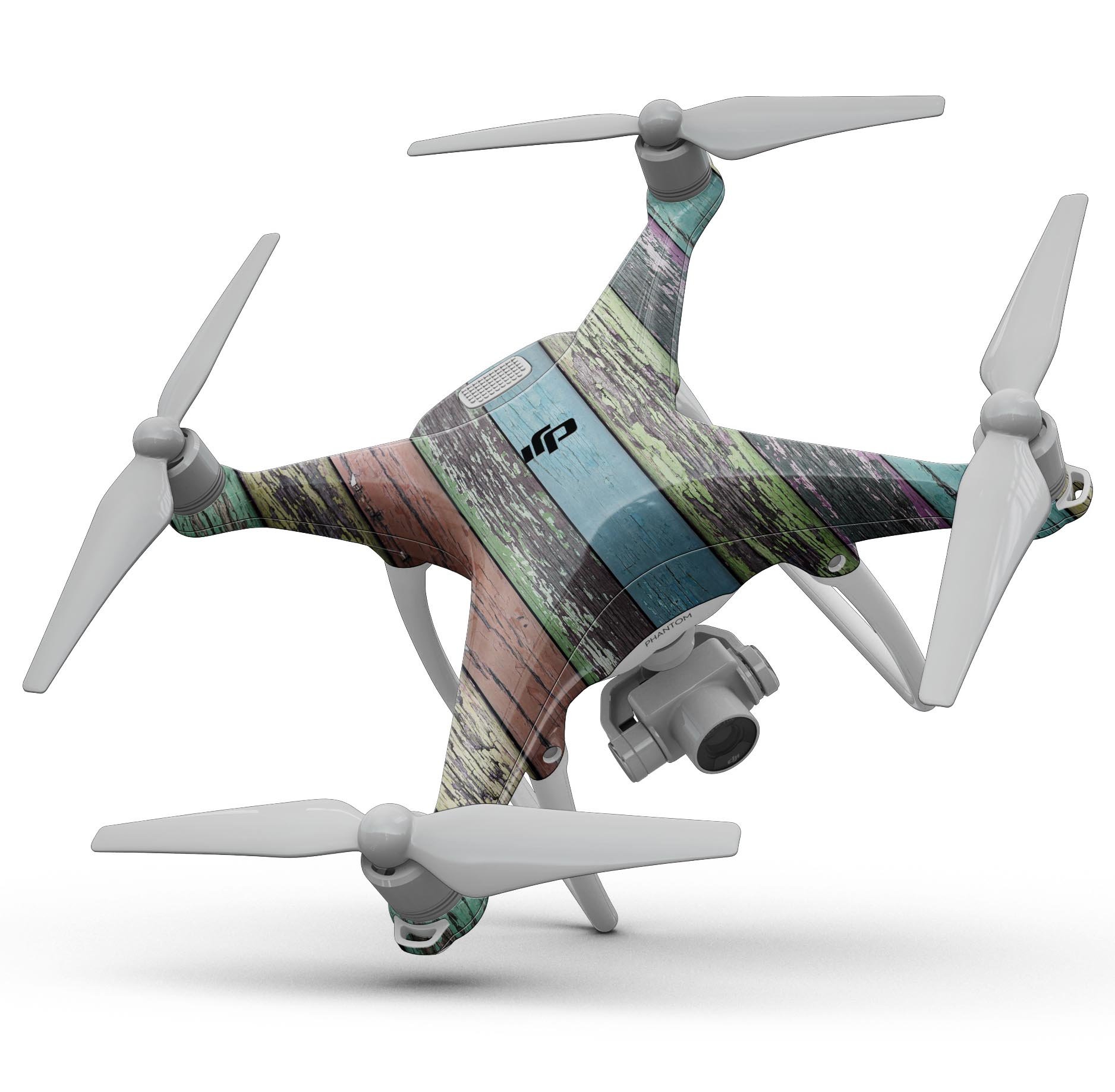 Design Skinz Design Skinz Chipped Pastel Paint on Wood Full-Body Wrap Decal Skin-Kit Compatible with The Drone DJI Spark