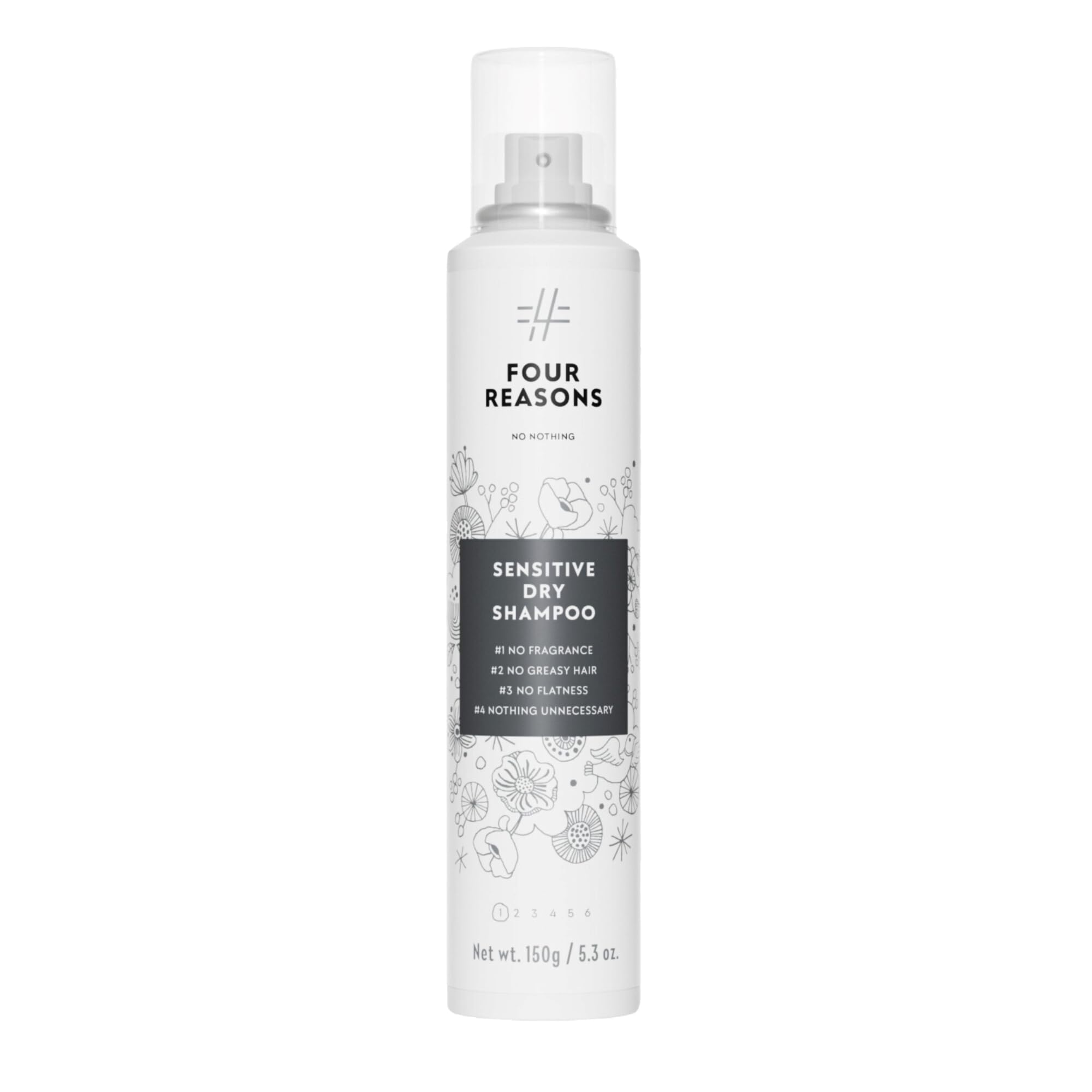 No nothing Dry Shampoo for Women - Waterless Unscented Dry Shampoo for Dark, Blonde, Oily Hair. Hypoallergenic, Fragrance free for Sensitive Scalps 5.3oz
