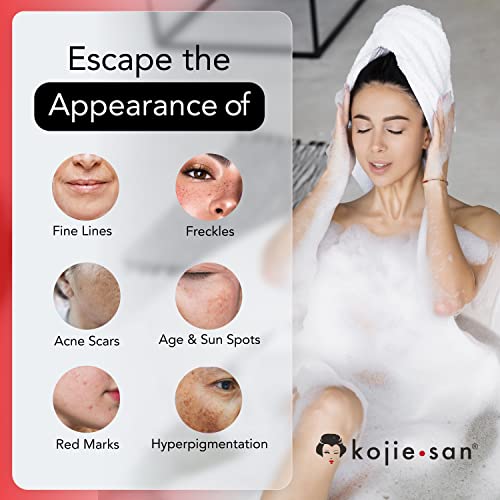 Kojie San Skin and Body Soap – Original Kojic Acid, Dark Spot Remover Soap Bar with Coconut & Tea Tree Oil – 3 x 65g Bars