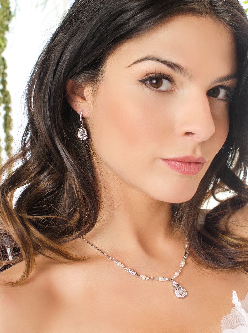 A+O Wedding Bridesmaids Gift Drop Dangle Earrings in Silver