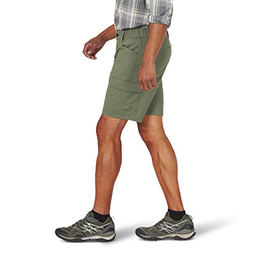 ATG by Wrangler Men's Asymmetric Cargo Short, Dusty Olive, 30