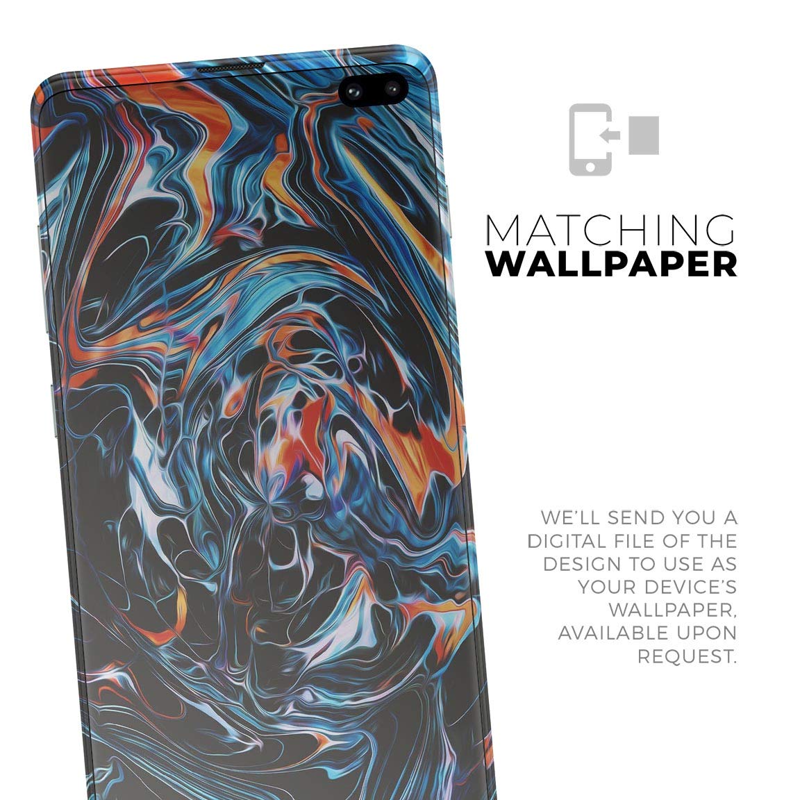 DesignSkinz Liquid Abstract Paint Remix V2 Protective Vinyl Decal Wrap Skin Cover Compatible with The Samsung Galaxy S20 (Screen Trim & Back Glass Skin)