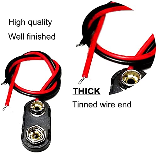 LampVPath (Pack of 2 8 AA Battery Holder, Two Layers Battery Case, 12v AA Battery Holder, 8 AA Battery Holder with Leads with (Pack of 2) I Fonts Clip Connector