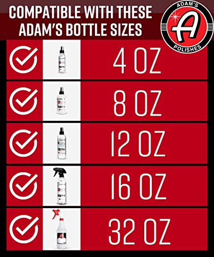 Adam's EZ-Fill Threaded Funnel - Twist On Empty Spray Bottle Refill Funnel | For Home, Car Detailing. Cleaning Supplies, Kitchen, Bath, Essential Oils, Powders | Universal Fit For Various Size Bottles