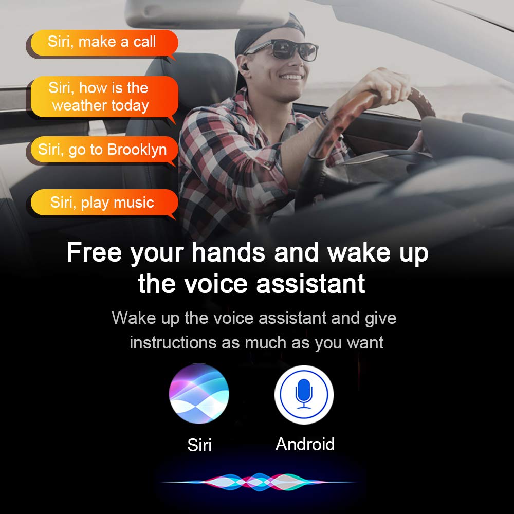 SLuB Wireless Earbuds, Bluetooth 5.0 Wireless Automatic Pairing Earphones,TWS Left and Right Separation Earbuds, Remaining Power Display (with Charging Box)(Black)