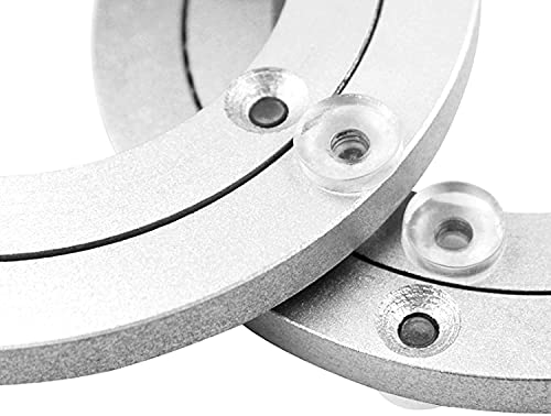 Aluminium Alloy Turntable Bearing, Heavy Duty Swivel Turntable Lazy Susan Rotating Bearing Turntable Round Dining Table Smooth Swivel Plate Hardware, 10''