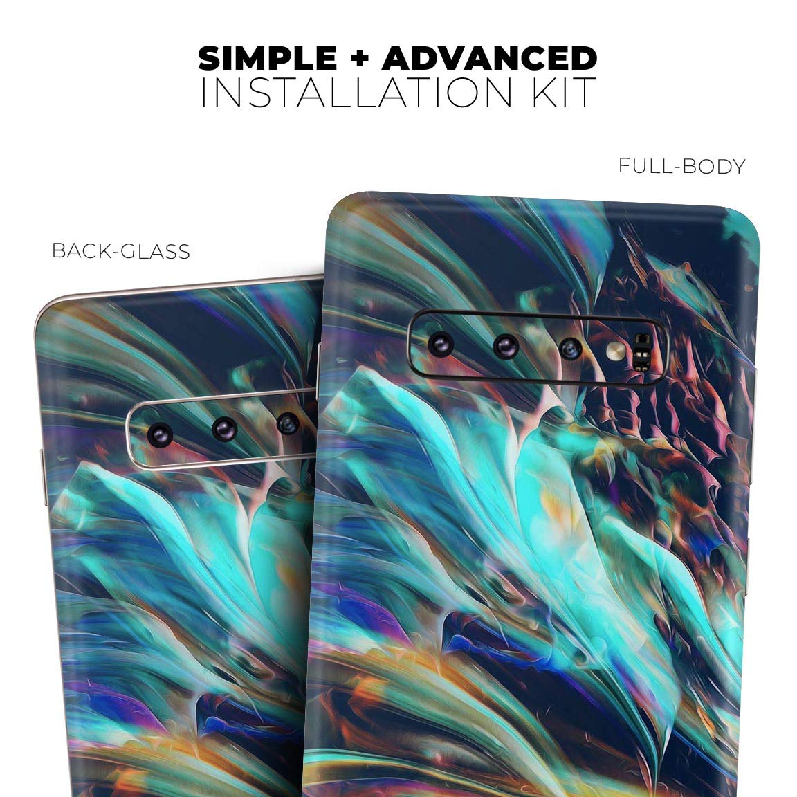 DesignSkinz Liquid Abstract Paint Remix V28 Protective Vinyl Decal Wrap Skin Cover Compatible with The Samsung Galaxy S20 (Screen Trim & Back Glass Skin)