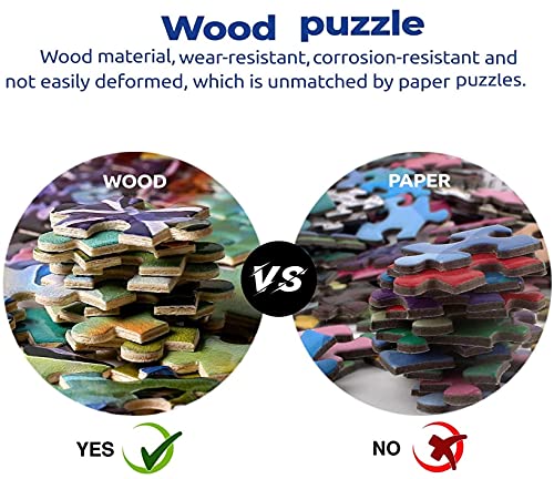 Puzzles for Adults 500 Piece,Elephant Puzzles,Wooden Puzzle,Gift,Finished Size: 20✕15 Inches