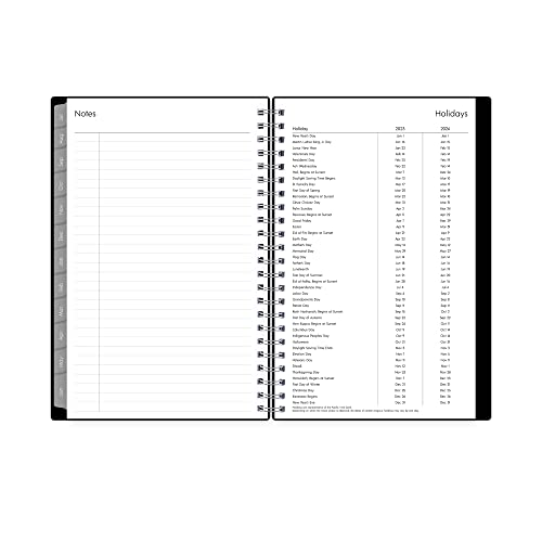 Blue Sky 2023-2024 Academic Year Weekly and Monthly Planner, 5" x 8", Flexible Cover, Wirebound, Enterprise (144720)