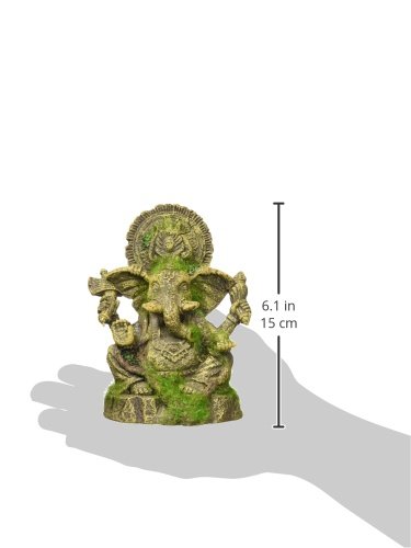 Blue Ribbon 006159 Exotic Environments Ganesha Statue with Moss