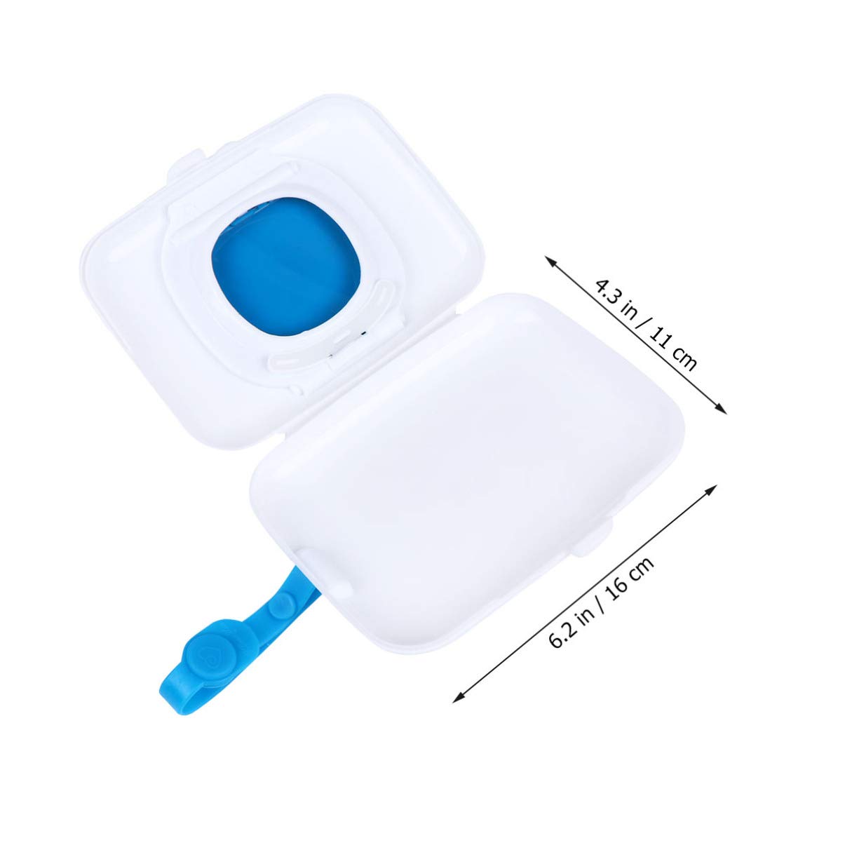 Box Portable Refillable Baby Wipes Dispenser Holder Wipes Carrying Case for Travel Home Office (Blue)