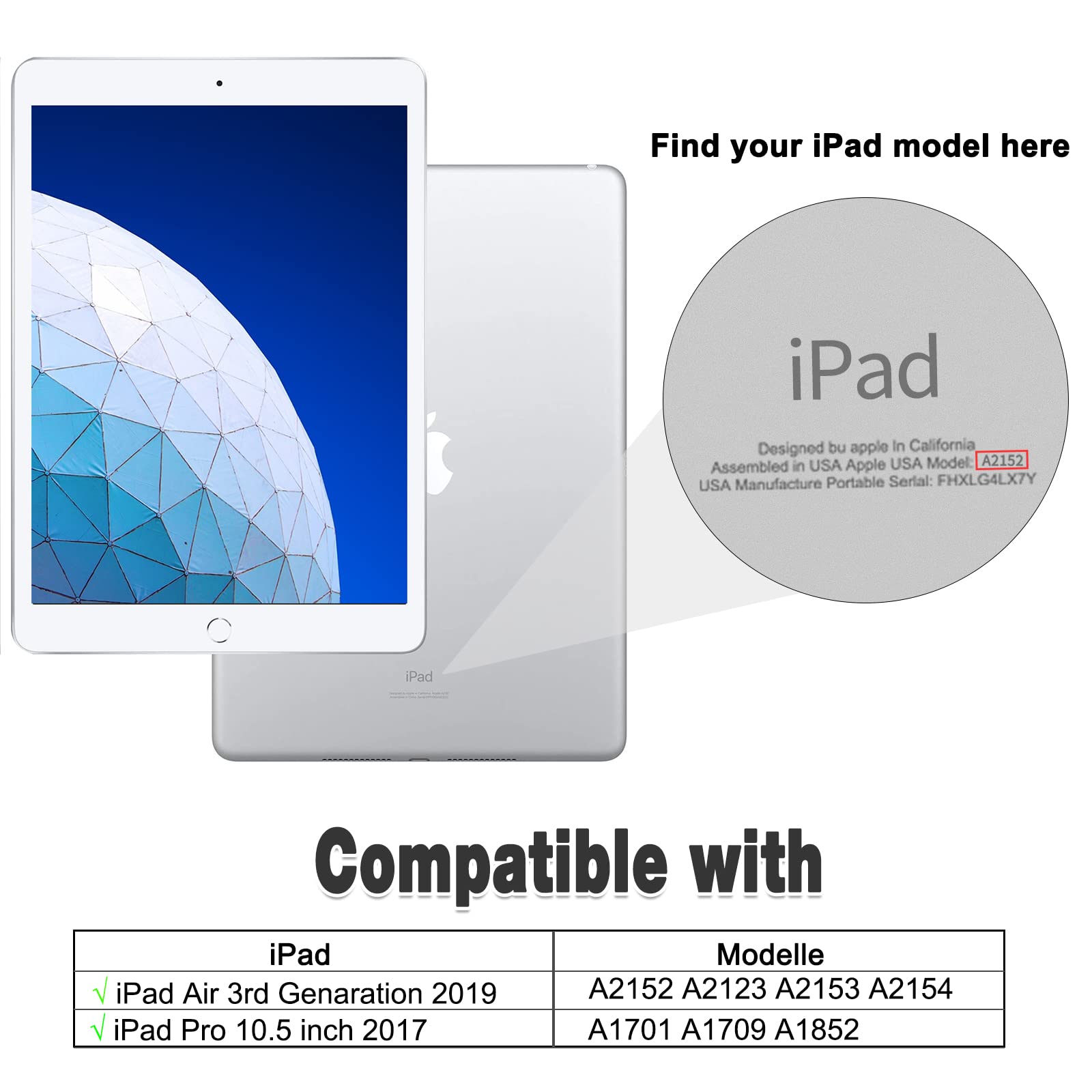 BRAECN for iPad Air 3 10.5 Case 2019,iPad Pro 10.5 Case 2017- Heavy Duty Shockproof Case Cover with Pencil Holder,Rotating Stand/Hand Strap,Carrying Shoulder Strap Fit iPad Air 3rd Gen Case 10.5-Black