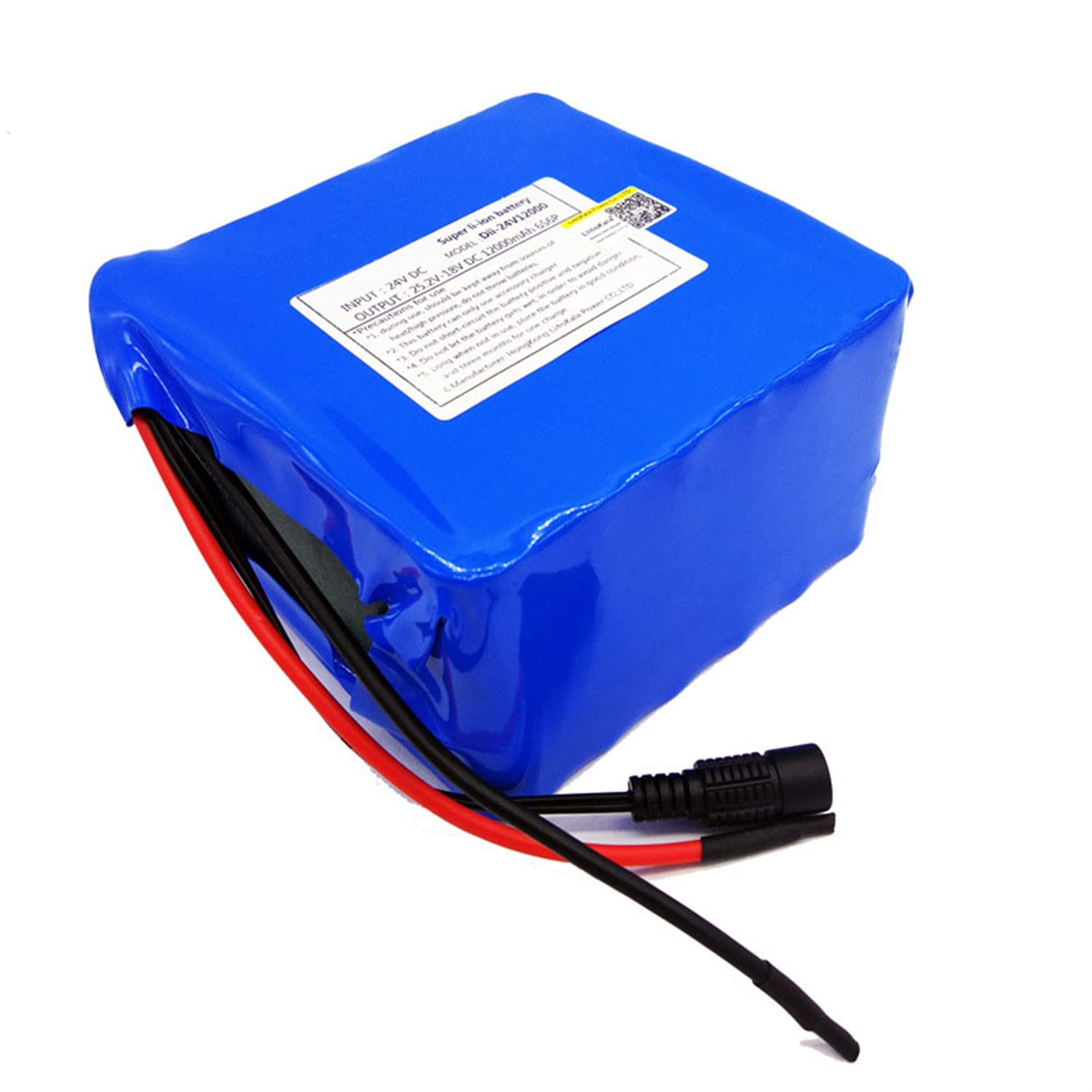 24V 12AH Li-Ion Battery Pack,Built-in BMS, 6S 6P Waterproof PVC Battery Pack, for Wheelchair Motor Kit