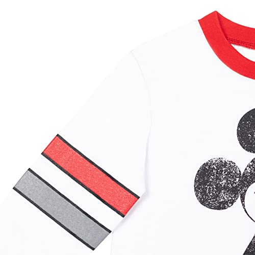 Disney Mickey Mouse Infant Baby Boys Long Sleeve T-Shirt Fleece Pant Set White/Gray 18 Months