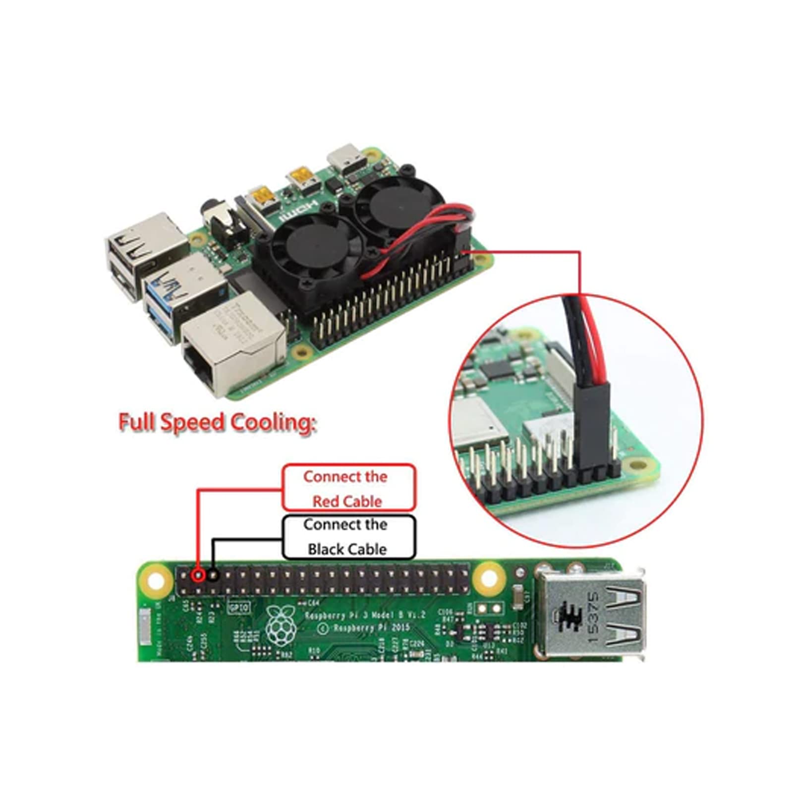 AAAwave ODS708 Heatsink with Dual Fan for Raspberry Pi 4B