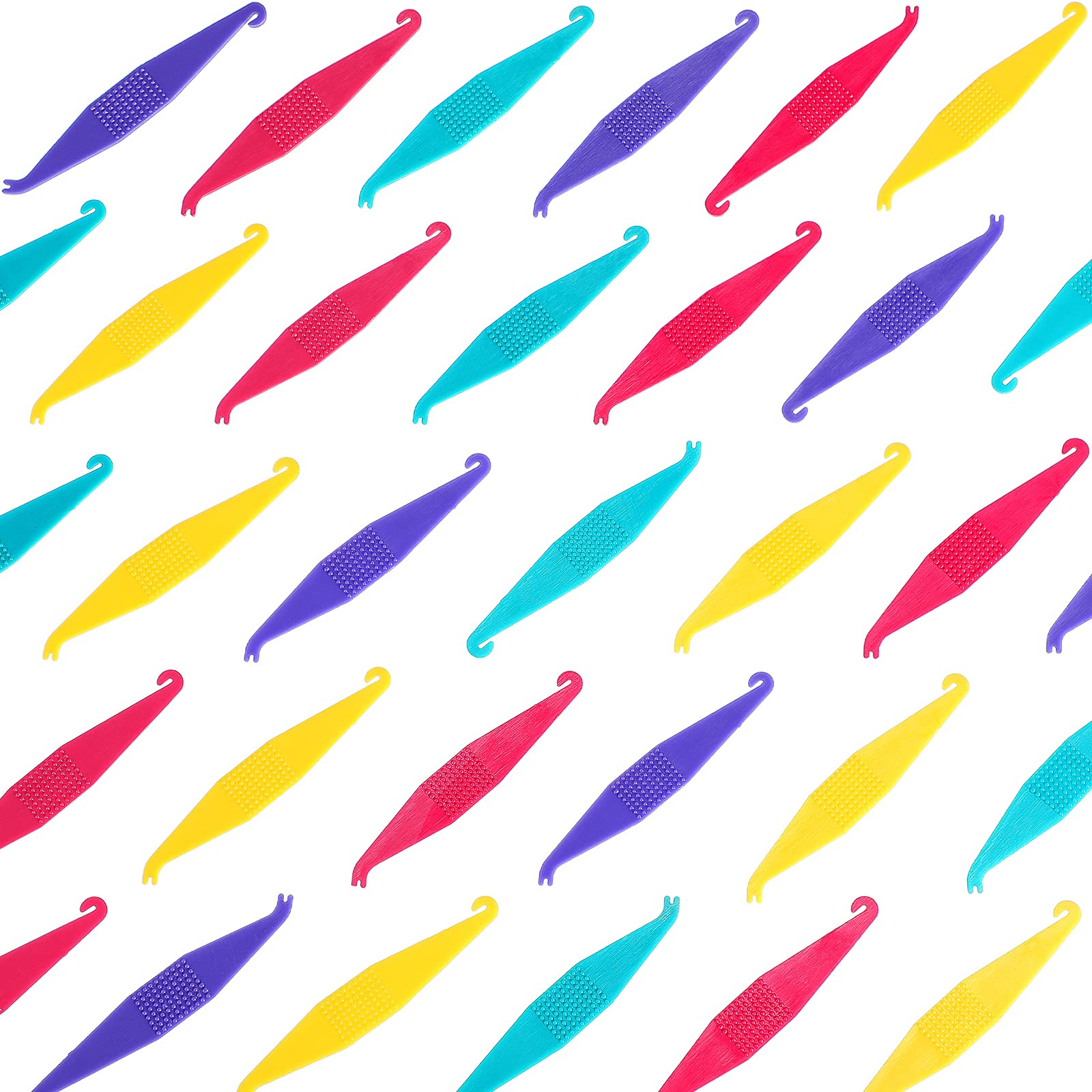 Nuanchu 50 Pcs Braces Rubber Band Tool Dental Elastic Rubber Bands Placers Disposable Orthodontic Elastic Placer Multicolor