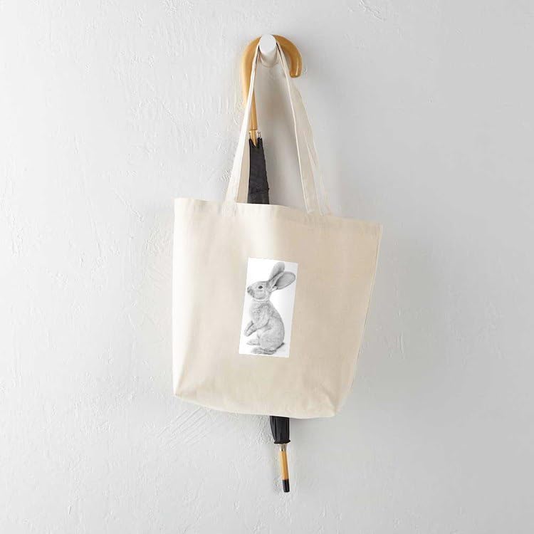 CafePress Giant Rabbit Tote Bag Natural Canvas Tote Bag, Reusable Shopping Bag