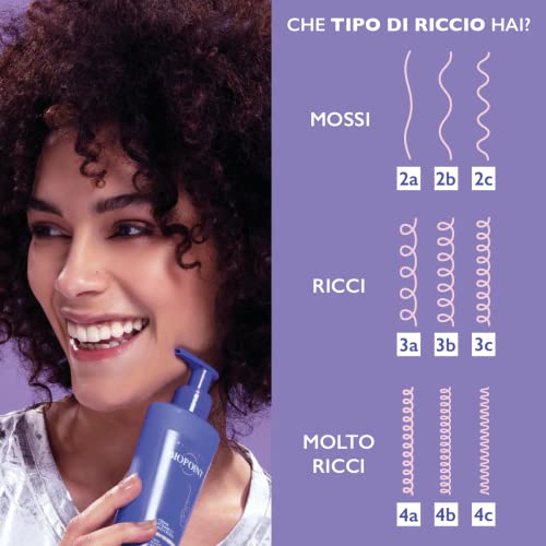BIOPOINT Anti-Frizz and Anti-Crespo Curl and Wave Shampoo - Hydrating Formula for Defined, Elastic Curls