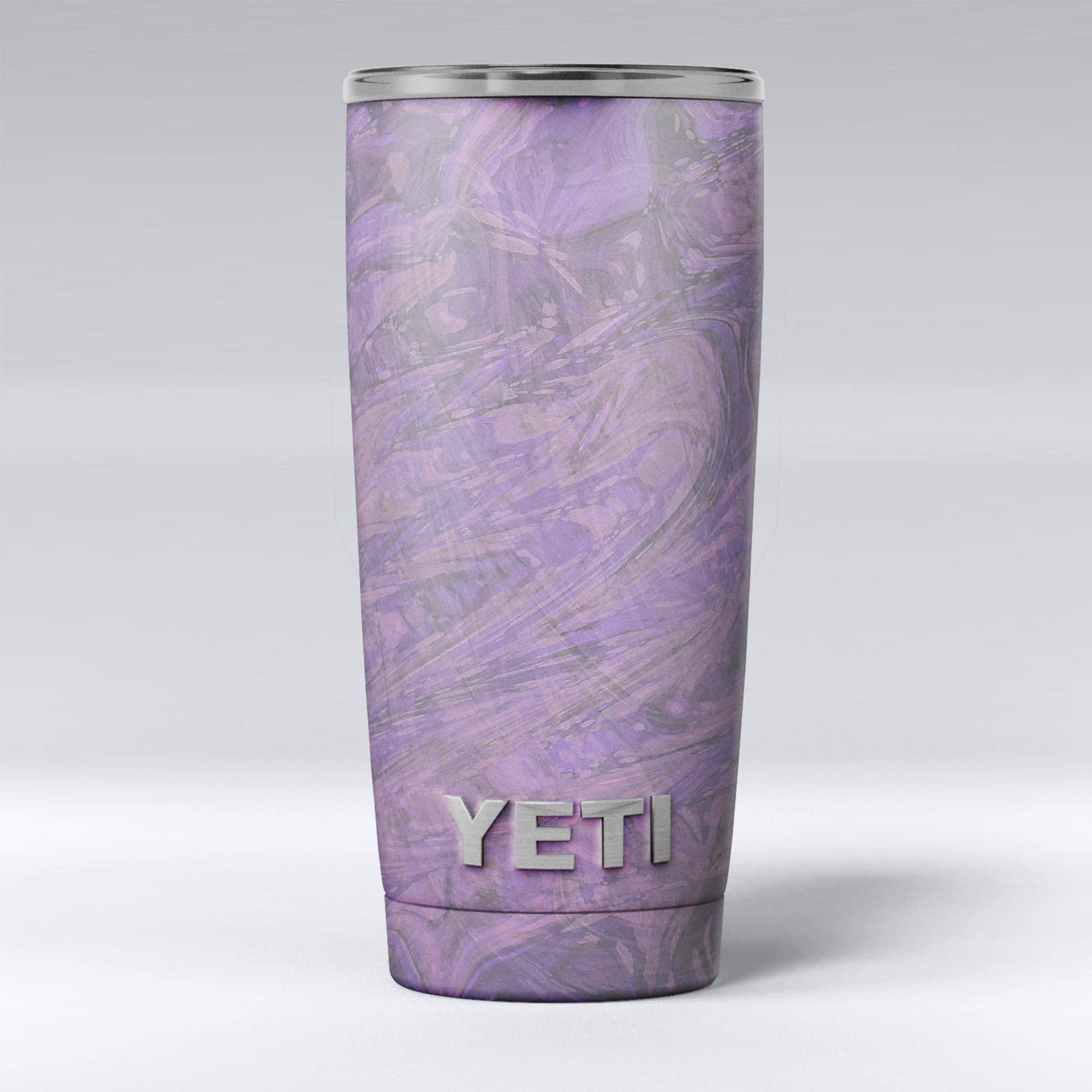 Design Skinz Purple Slate Marble Surface V30 - Skin Decal Vinyl Wrap Kit Compatible with The Yeti Rambler Cooler Tumbler Cups