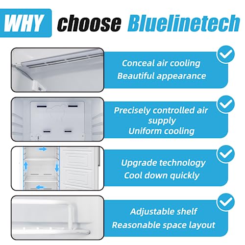 BLUELINETECH 30" Commercial Refrigerator with Single Solid Door, 18.6 cu.ft Stainless Steel Reach-in Refrigerator