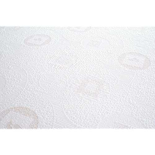 AC Pacific Herbal Fusion Collection Green Tea Infused Polyester Memory Foam Mattress Made in USA, Queen Deluxe, White