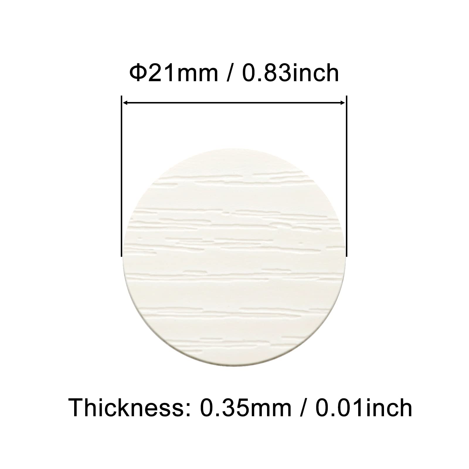 VictorsHome Self-Adhesive Screw Hole Stickers PVC Cover Caps Dustproof for Wooden Furniture Cabinet 21mm 2 Sheets/108 Pcs Beige Textured