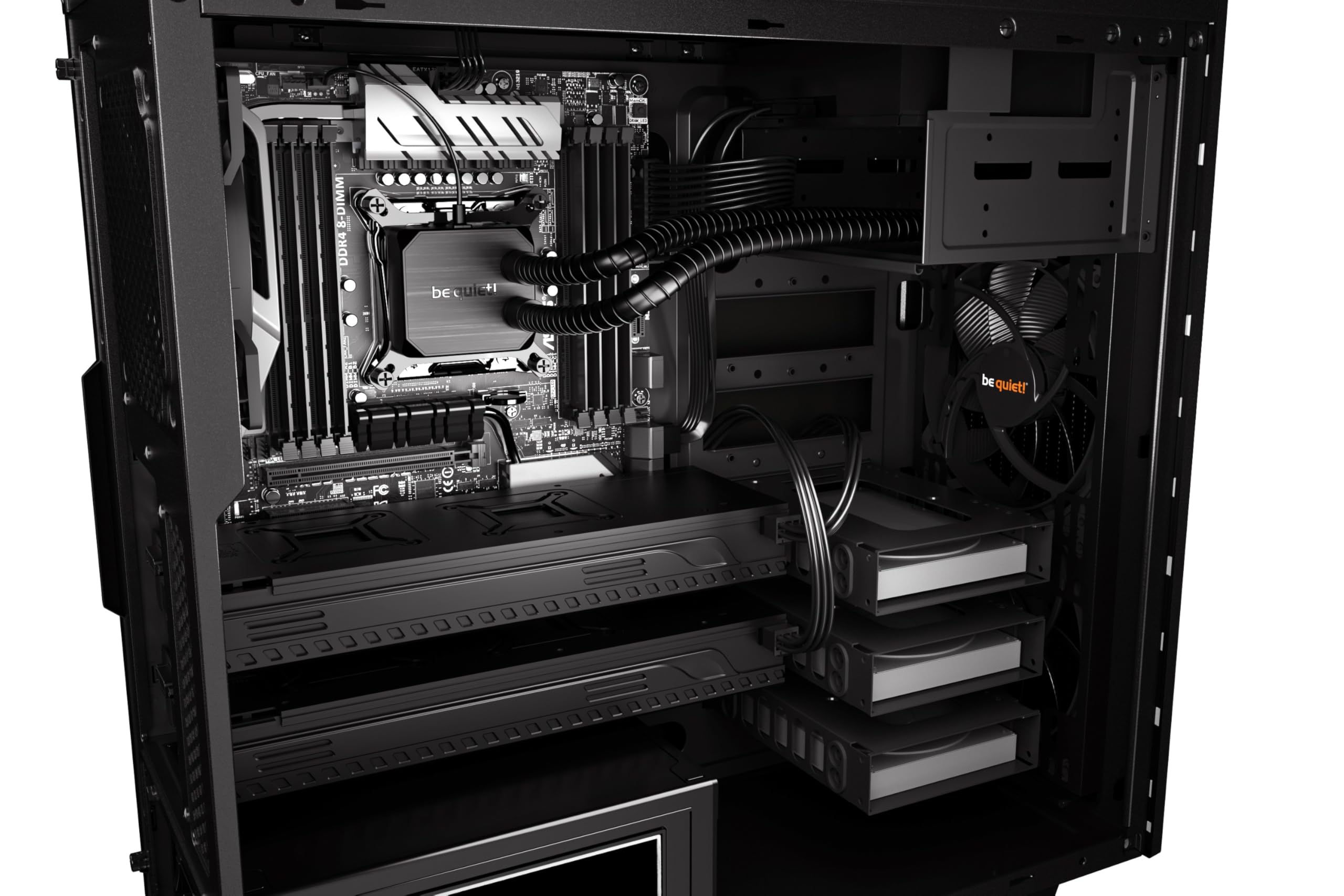 be quiet! Pure Base 600 ATX Midi Tower PC Case| 2 Pre-Installed Pure Wings Fans | Black | BG021