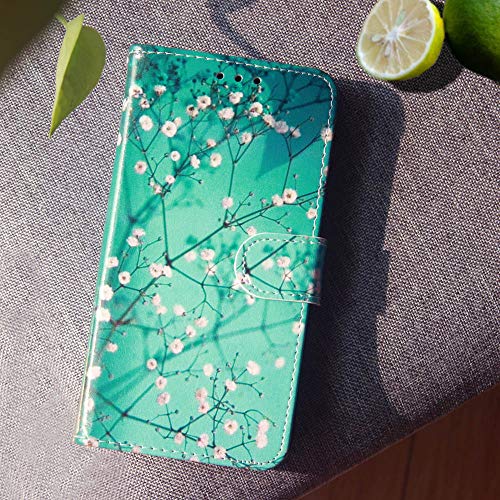 JanCalm for iPhone SE 2022 Case,iPhone 8 Wallet Case,iPhone 7 Case,iPhone SE 2020 Case,iPhone 6/6S Case (Not Plus),PU Leather [Wrist Strap] [Card Holder/Cash Slots] Stand Flip Cover (Plum Blossom)