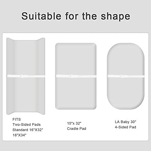 BlueSnail Changing Pad Cover, Strechy Ultra Soft Chaning Pad Sheet 2 Pack (Gray+ Navy)