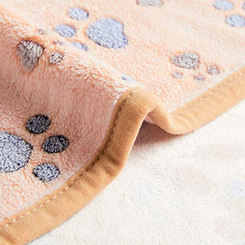 Allisandro Luxurious Dog Blanket, 350 GSM Super Fuzzy Microplush Fleece Pet Blankets for Small Medium Large Dogs and Cats, Brown, 40 x 32 Inches