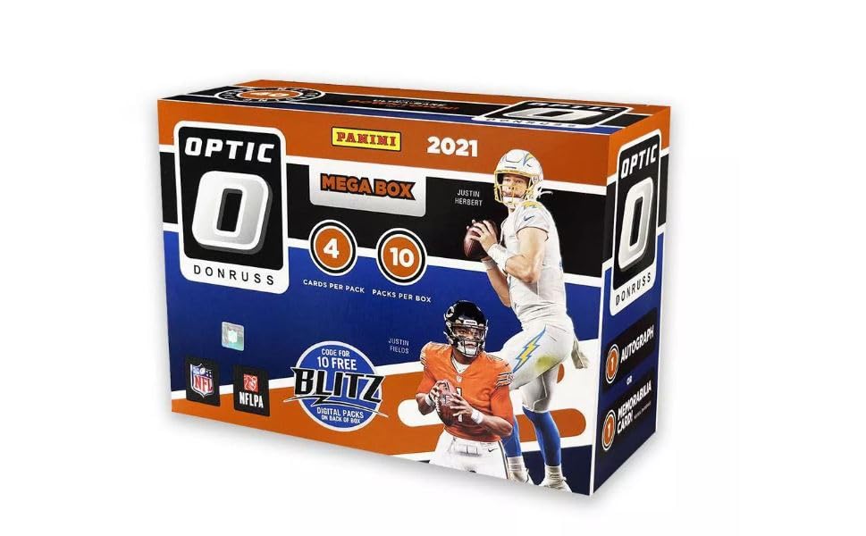 2021 Panini NFL Donruss Optic Football Mega Box - 1 Autograph or Memorabilia Card