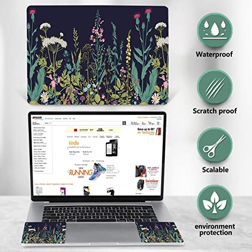 AIMSA Laptop Skin Sticker Decal, 12 13 13.3 14 15 15.4 15.6 inch Laptop Art Decal Protector Notebook Netbook PC 15.6" Universal Vinyl Cover, Flowers Plants