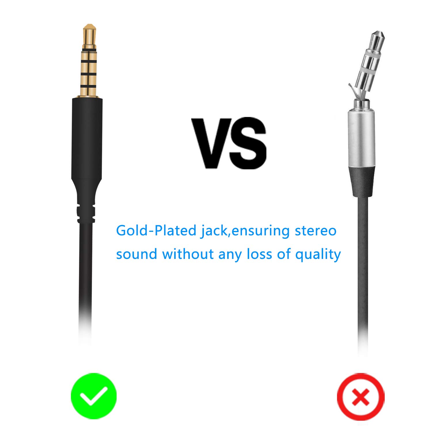 Alitutumao Replacement Astro Headset Cord Astro A10 Cord A40 Cable Compatible with Astro A10 A40 Gaming Headset to Smartphone MixAmp & PC Gaming Controller