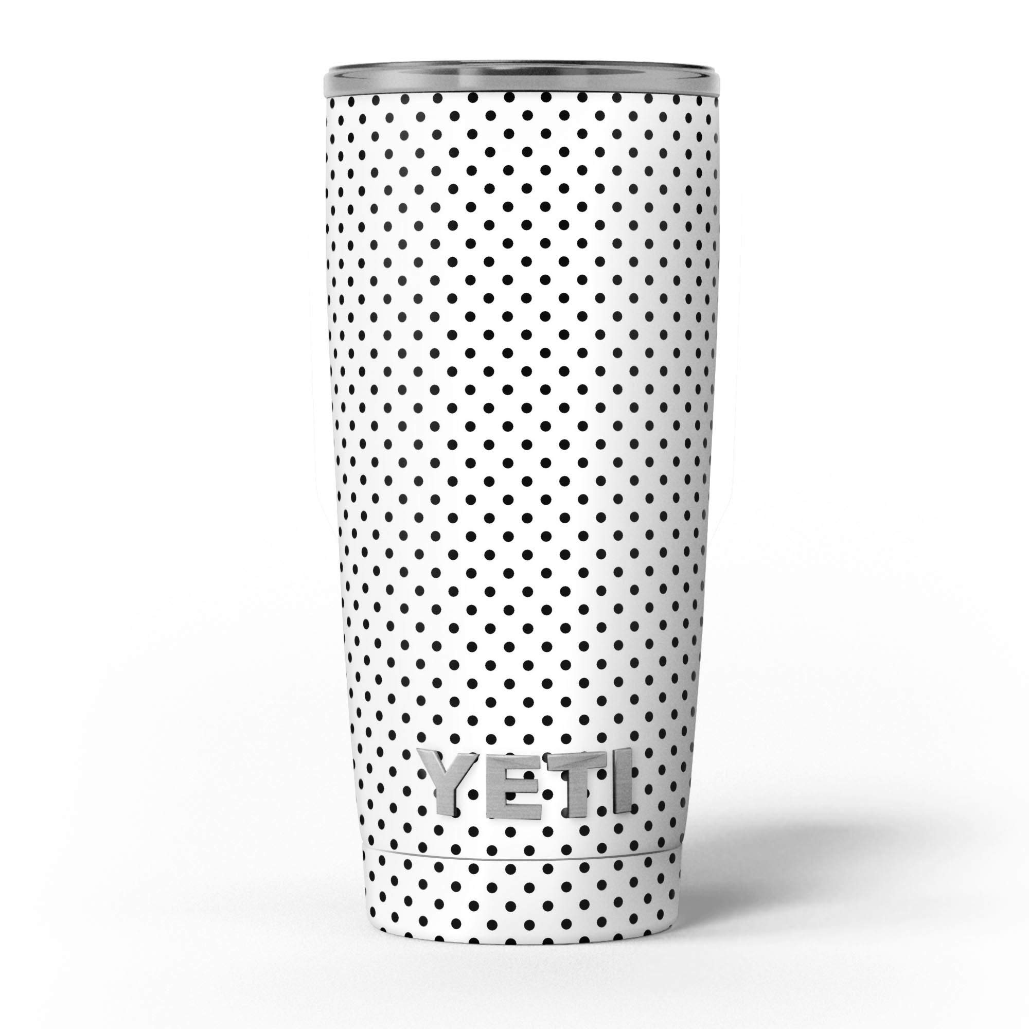 Design Skinz The Slate Black Micro Polka Dots - Skin Decal Vinyl Wrap Kit Compatible with The Yeti Rambler Cooler Tumbler Cups