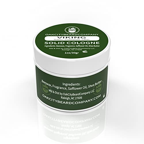 Oak City Beard Company - Viking - Solid Cologne - 1 Ounce - Vetiver - Cedarwood - Citrus Notes