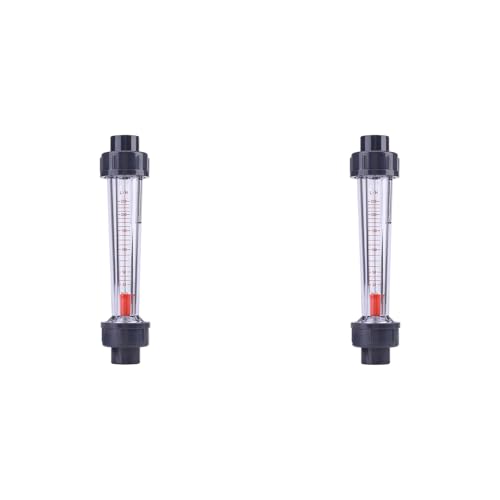 2PCS Plastic Tube Flowmeter, Water Meter, Made of Plastic, Good , Operates at 0-60°C, Fit for DN15 Tube, Clear Scale Line