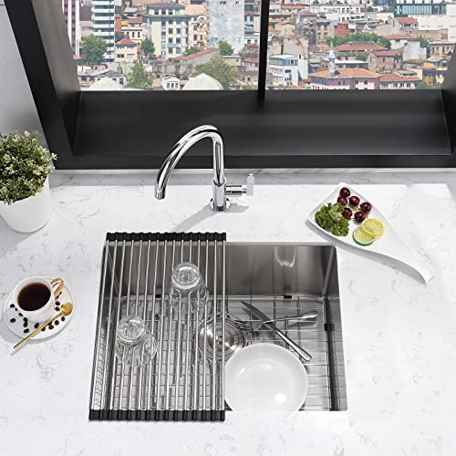 23 Inch Undermount Kitchen Sink Stainless Steel-HACHENL 23X18 Inch Kitchen Sink 16 Gauge Stainless Steel Kitchen Sink 10 inch Deep Single Bowl Kitchen Sink Small Kitchen Sink Bar Sink