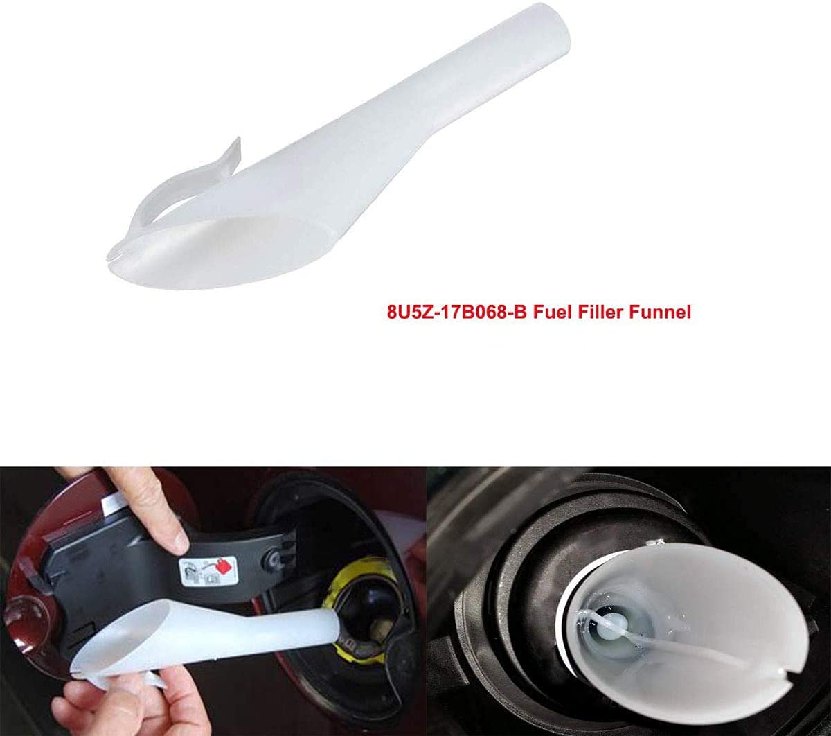 ๐ฎ๐ฌ๐ฎ4 ๐๐๐๐๐ผ๐ฟ 8U5Z17B068B Fuel Filter Funnel Tube for Compatible with Focus Mercury Lincoln, 8U5A17B068AD 8U5Z17B068A Fuel Filling Tank Supply Gas Cap Funnel Tube White Spout