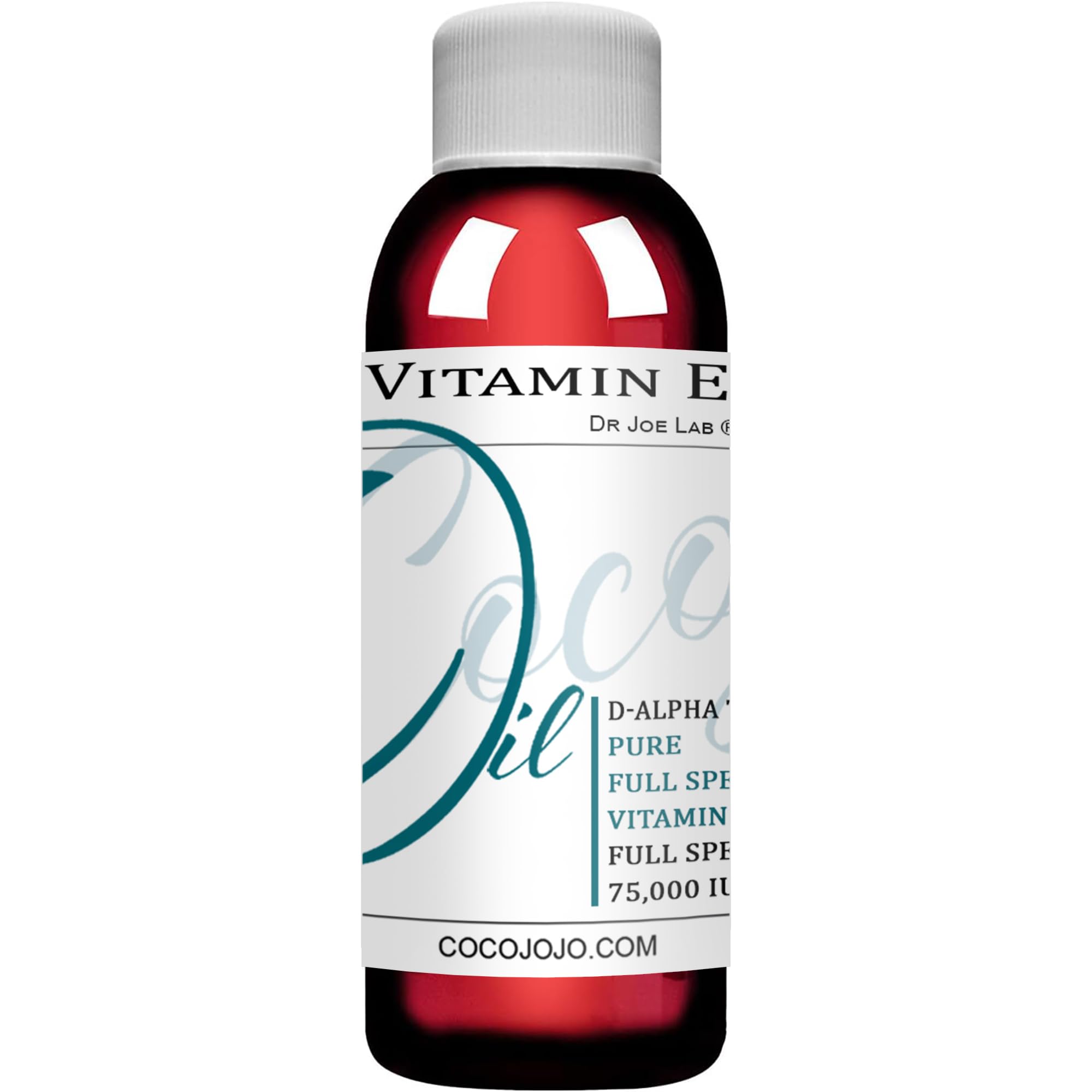 cocojojo Vitamin E Oil for Skin, Organic Vitamin E Oil for Hair, Face, Liquid Vitamin E, Vitamin E Body Oil, 100% Pure Natural Cold Pressed Unrefined, Moisturizes & Nourishes, Non GMO - 2 Oz