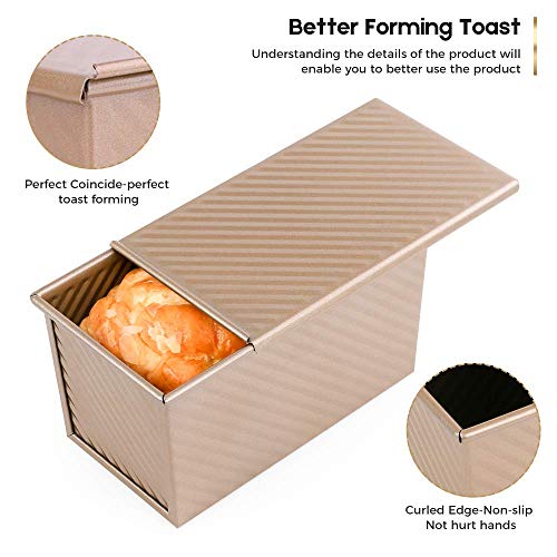 Amagabeli Nonstick Bakeware Loaf Pan with Cover 8.4”x4.5”x4.1” Bundle Amagabeli 8” x 8” 316 Stainless Steel Cast Iron Cleaner