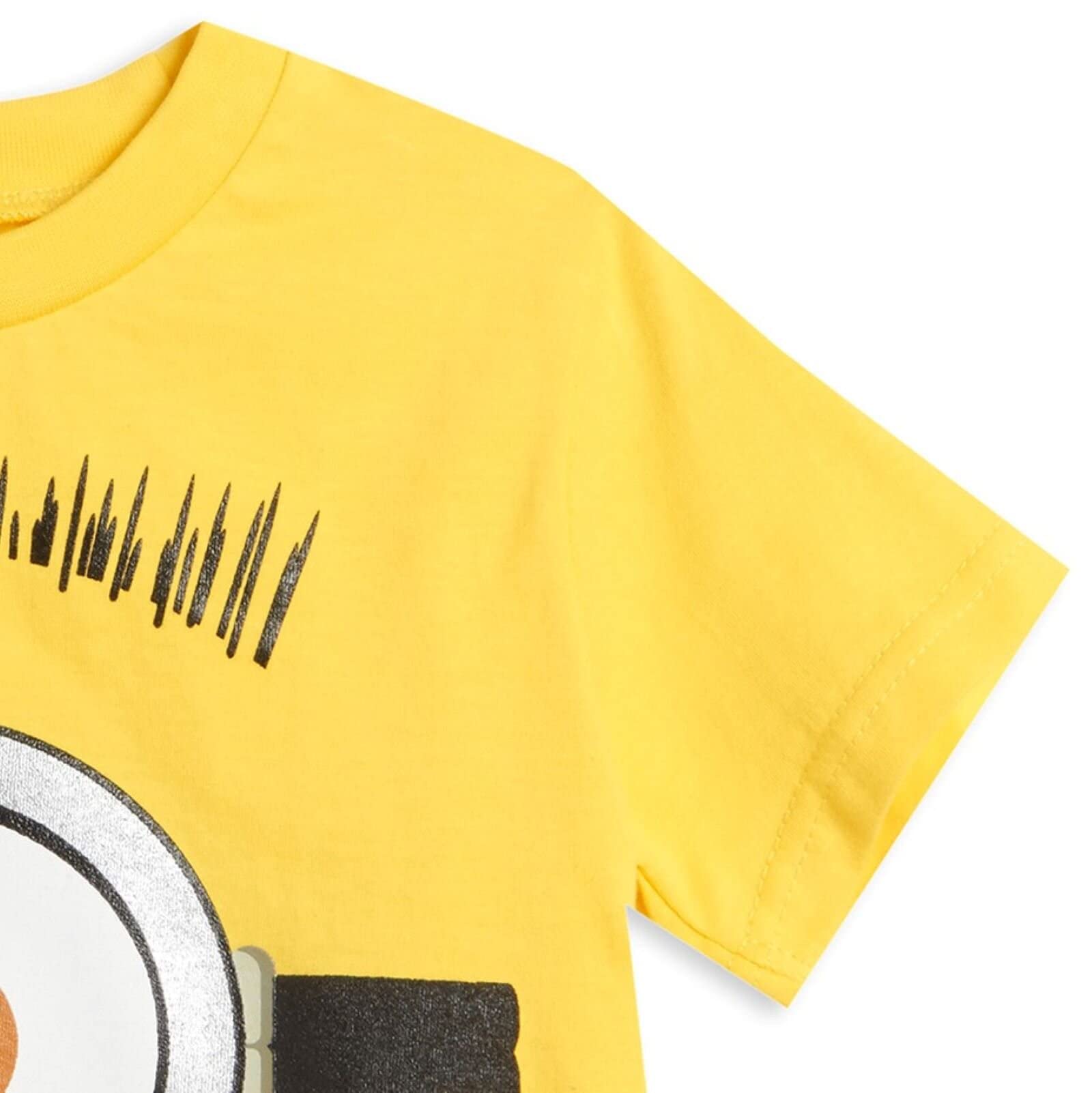 Despicable Me Minions Infant Baby Boys Graphic T-Shirt and Shorts Outfit Set Yellow-Black 18 Months