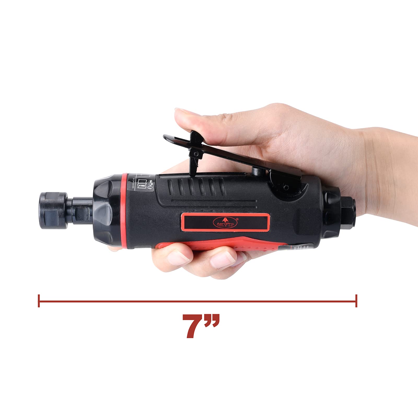 AEROPRO TOOLS 1/4-Inch Mini Air Straight Die Grinder AP17314 with 1/4 collect, 22000 RPM